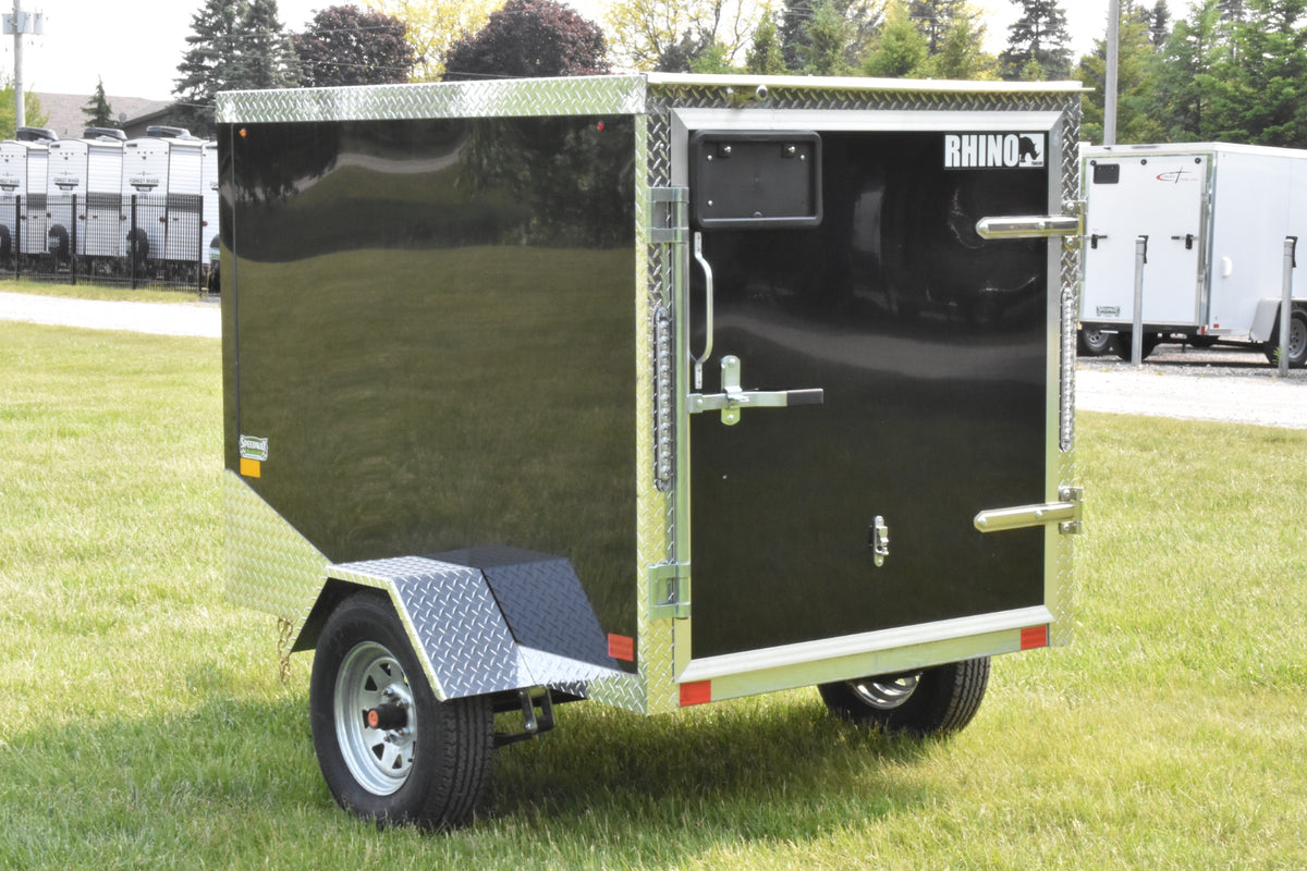 4' x 6' Rhino Galvanized Single Axle Enclosed Trailer (2025) – Speedway ...