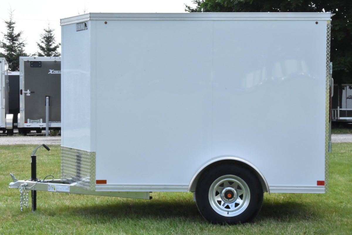 5' x 8' Rhino Galvanized Single Axle Enclosed Cargo Trailer (2025 ...