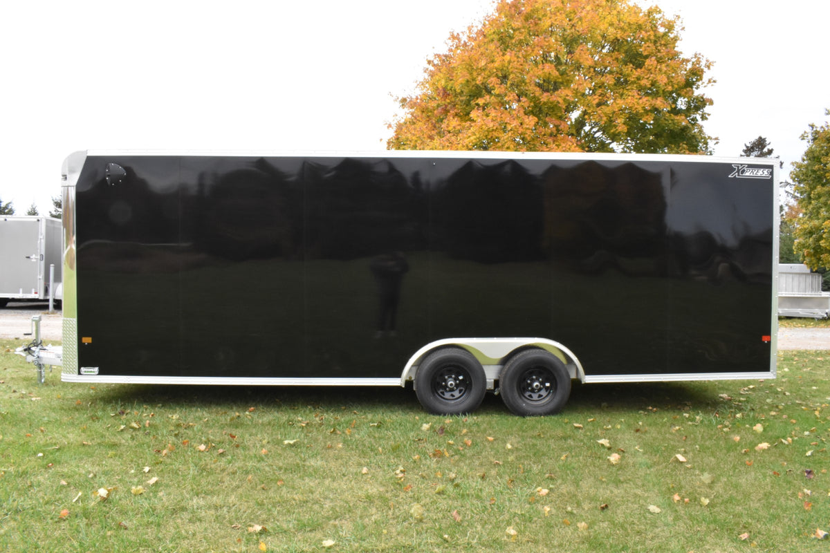 Camion porte-voitures fermé en aluminium Alcom Xpress à essieu tandem ...